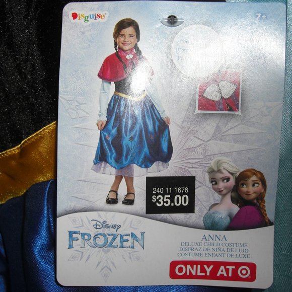 Disney | Costumes | New Disney Deluxe Princess Anna Frozen Cape Dress ...